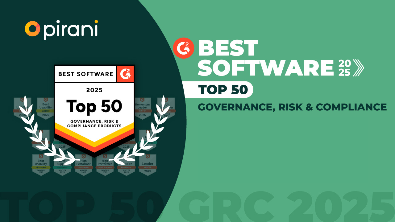 Pirani is among the top 50 GRC software according to G2