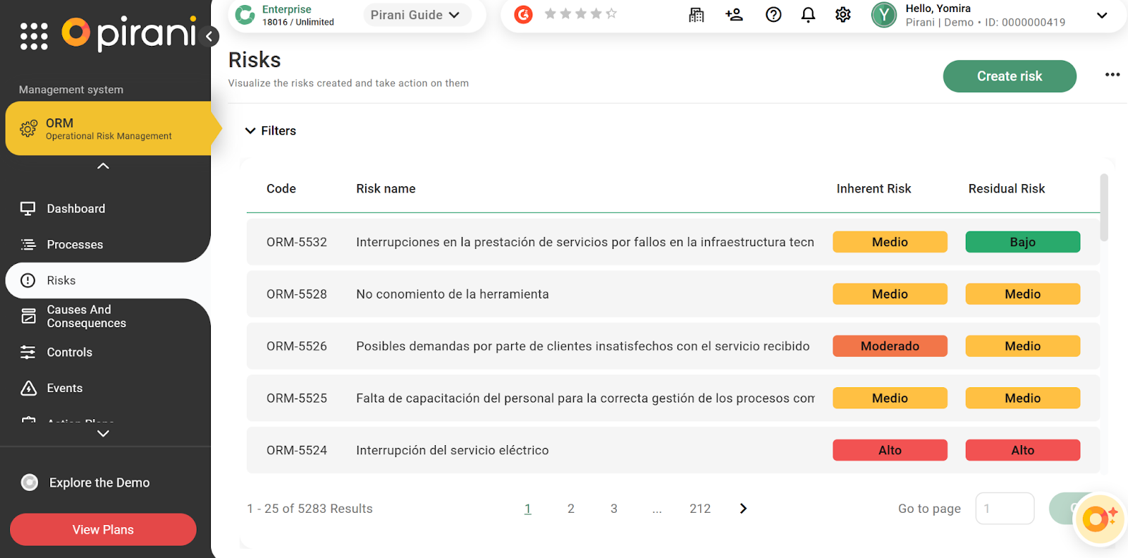 Massive risk updates as an efficient solution